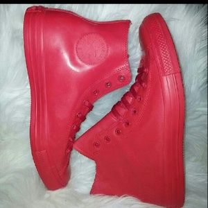 Converse | Shoes | Converse Chuck Taylor Red Rubber Shoe Boot | Poshmark